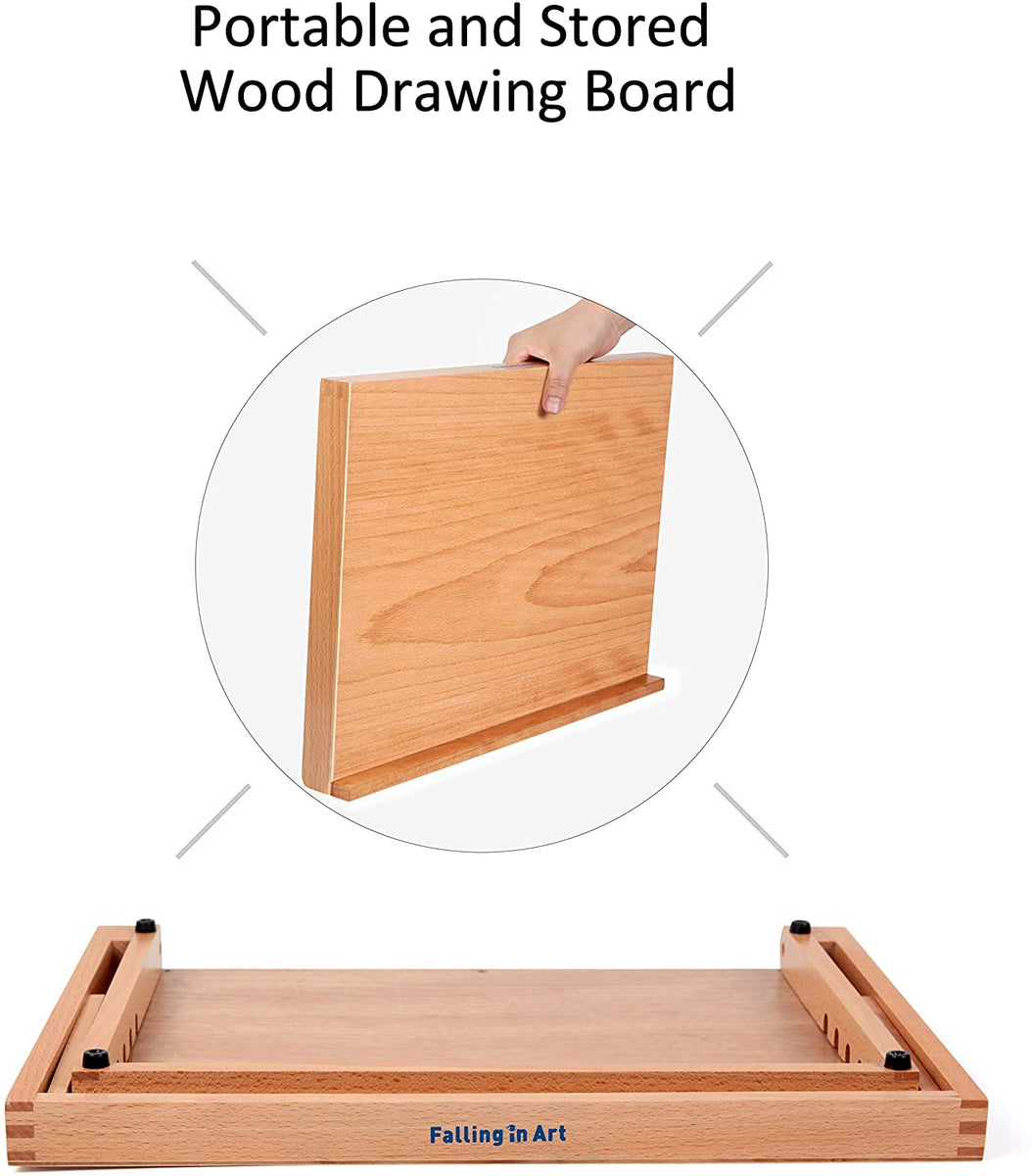 Falling in Art 4-Position Wood Drafting Table Easel Drawing and Sketch ...